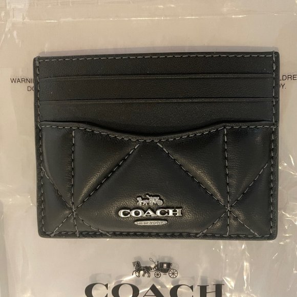 Coach | Accessories | Coach Slim Leather Id Card Case With Puffy ...